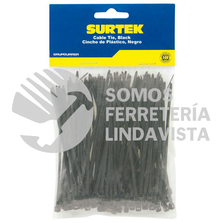 114207 CINCHOS PLASTICOS 160 X 4.8 MM, TENSION 27 KG DE 50 PIEZAS COLOR ...