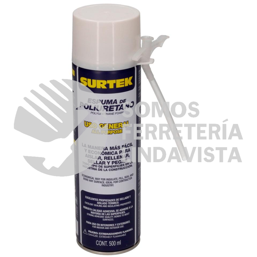 113521 ESPUMA DE POLIURETANO 500 ML SURTEK - Ferreteria Lindavista