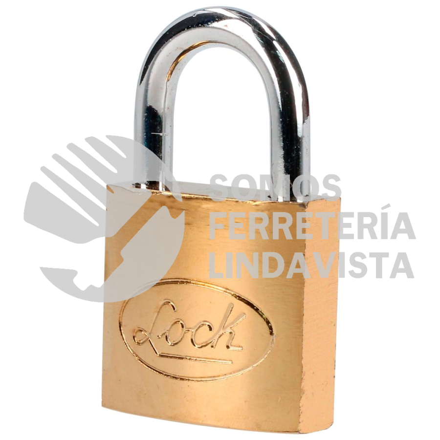 L22S32ELBB CANDADO DE ACERO CORTO 32 MM, ACABADO LATONADO, LLAVE ...