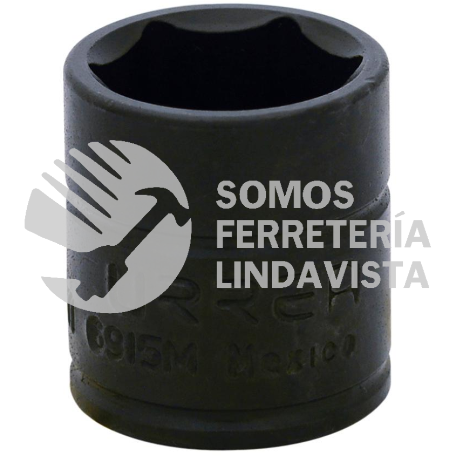 6915M DADO DE IMPACTO CUADRO DE 1/4", 6 PUNTAS, METRICO, 15 MM URREA ...