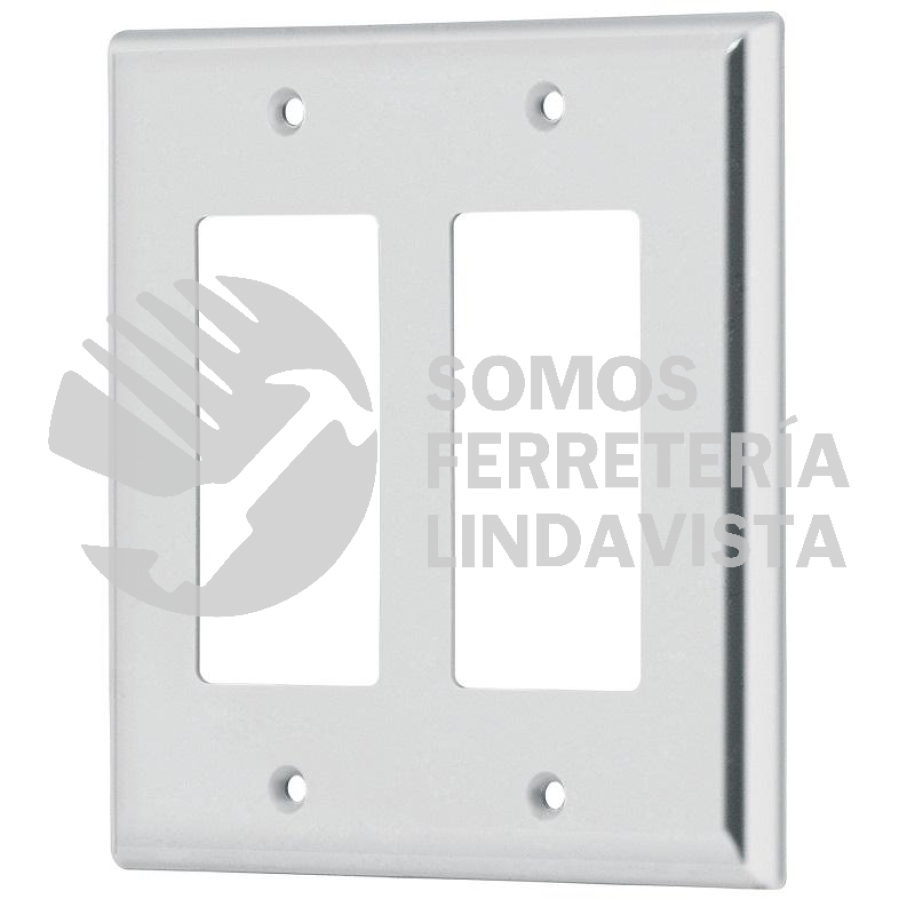 47190 PXDO-CL PLACA 2 VENTANAS DE ACERO INOXIDABLE LINEA CLASSIC ...