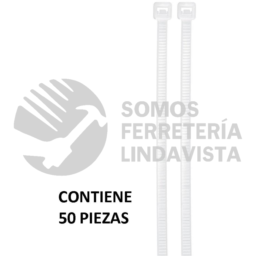 44309 CIN-5035 BOLSA CON 25 CINCHOS PLASTICOS 50 LB 350X4.5 NATURALES ...