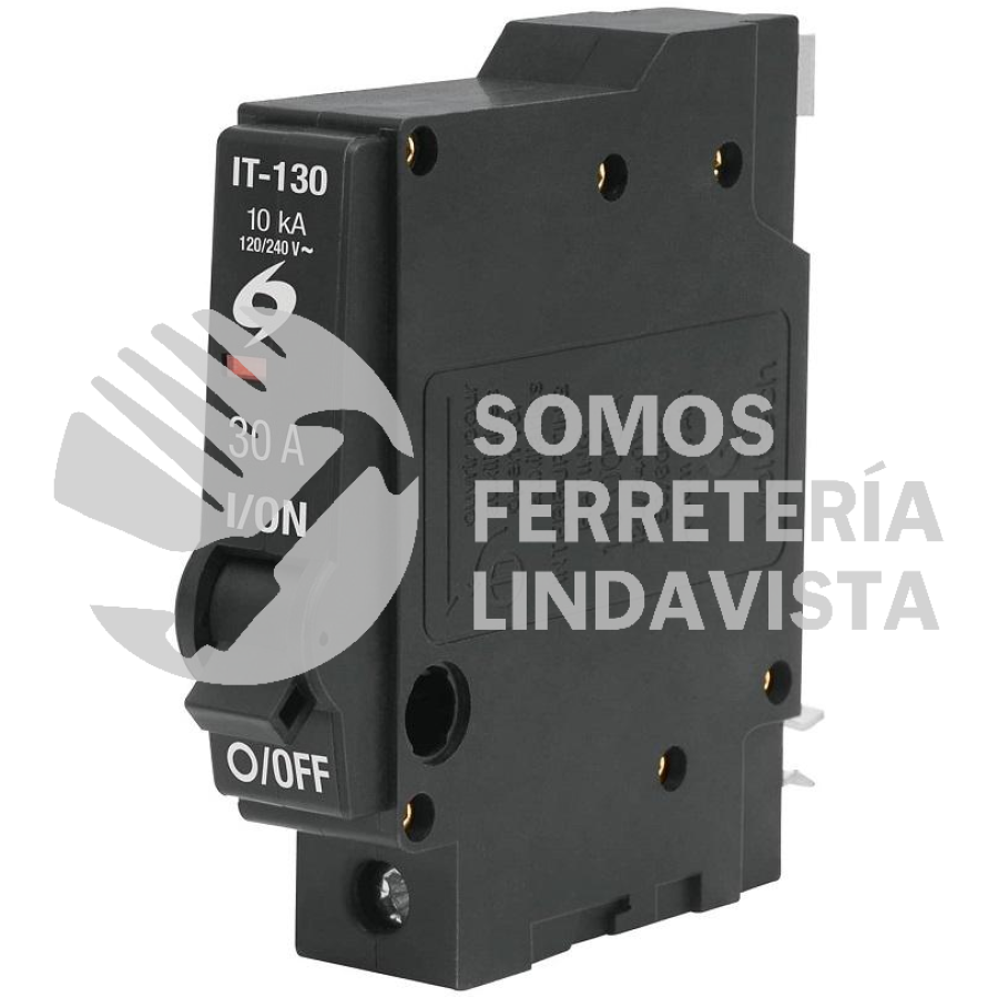 46702 IT-130 INTERRUPTOR TERMOMAGNETICO 1 POLO 30 A VOLTECK - Ferreteria Lindavista