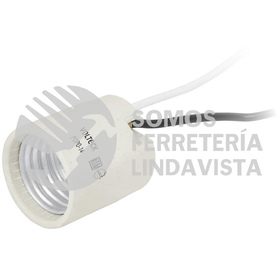 46528 POPO-14 PORTALAMPARA DE PORCELANA SENCILLO VOLTECK - Ferreteria ...