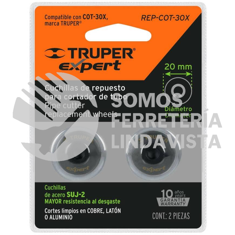 12796 REP-COT-30X BLISTER CON 2 CUCHILLAS PARA CORTADOR DE TUBO COT-30X ...