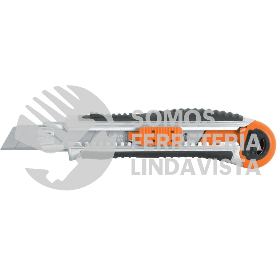 16976 CUT-6XX CUTTER 18 MM TRABAJO PESADO C/ALMA METALICA Y GRIP TRUPER - Ferreteria Lindavista