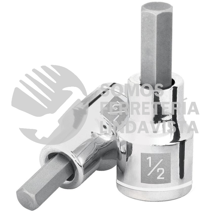 13255 D-1241-1/2 DADO PUNTA HEXAGONAL DE 1/2" CUADRO 1/2" TRUPER - Ferreteria Lindavista
