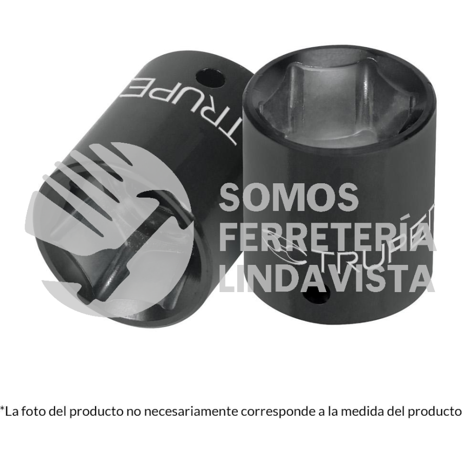 12417 D-7417-M DADO CUADRO 1/2" DE IMPACTO 6 PUNTAS DE 17 MM TRUPER ...
