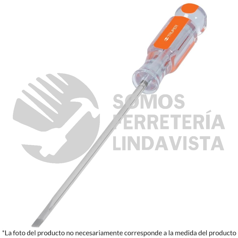 14023 DG-1/8X6 DESARMADOR CABINET 1/8" X 6" MANGO DE ACETATO TRUPER ...