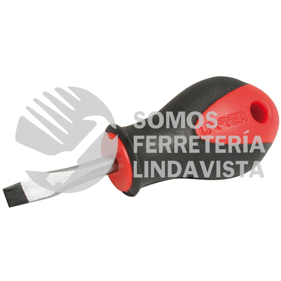 8652 DESTORNILLADOR CON MANGO BIMATERIAL, PUNTA PLANA TIPO TROMPO BARRA REDONDA 1/4" X 1-1/2 ...