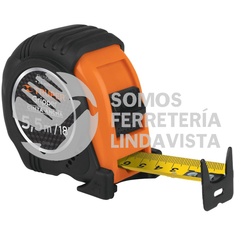 14613 FH-55M FLEXOMETRO GRIPPER CONTRA IMPACTOS 5.5 M CINTA 25 MM ...
