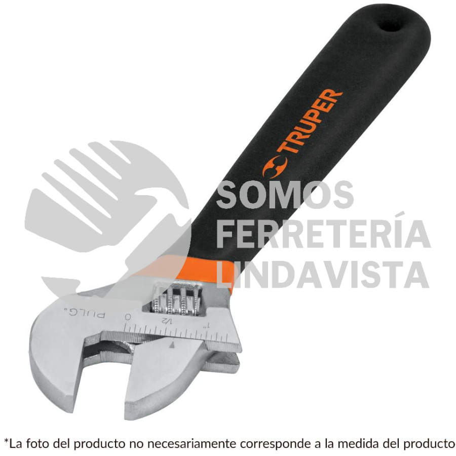15511 PET-10X LLAVE AJUSTABLE (PERICO) 10" CROMADA MANGO DE PVC TRUPER ...