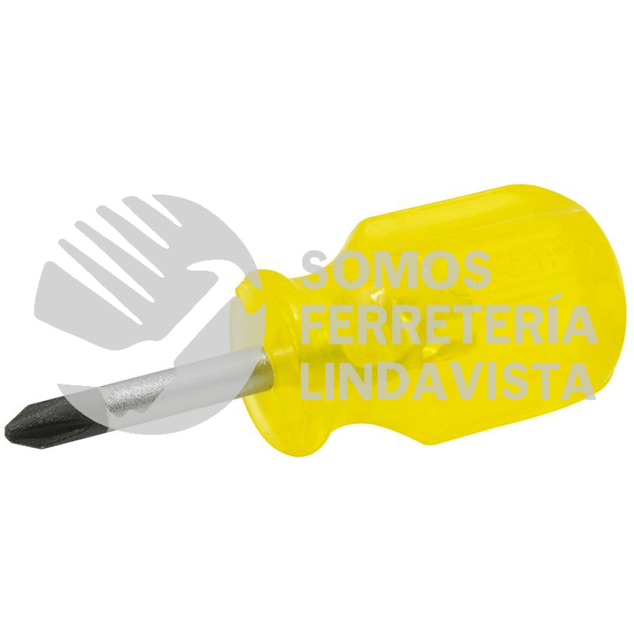 9671 DESTORNILLADOR CON MANGO AMBAR, PUNTA PHILLIPS TIPO TROMPO BARRA REDONDA #2 X 1-3/8" URREA ...