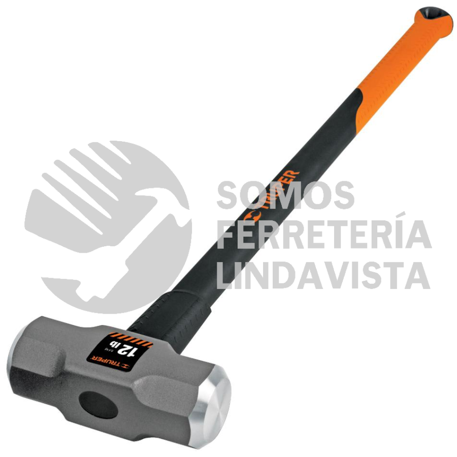 16542 MD-12F MARRO OCTAGONAL 12 LB MANGO FIBRA DE VIDRIO 36" TRUPER ...
