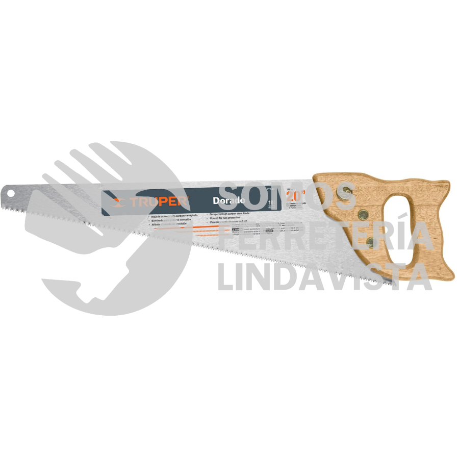 18168 STD-20 SERRUCHO 20" DORADO 8 DPP TRUPER - Ferreteria Lindavista