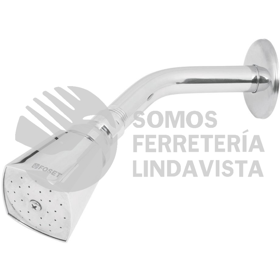 49248 R-501 REGADERA CUADRADA 2" BRAZO Y CHAPETON DE ACERO FOSET AQUA ...