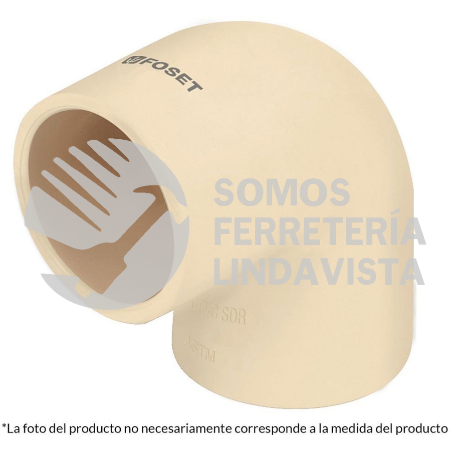 45084 CPVC-563 CODO 90 GRADOS DE CPVC DE 1" FOSET - Ferreteria Lindavista