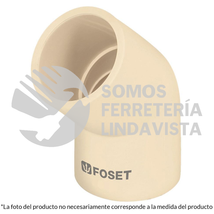 45086 CPVC-861 CODO 45 GRADOS DE CPVC DE 1/2" FOSET - Ferreteria Lindavista