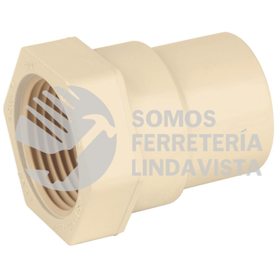 45102 CPVC-602 CONECTOR HEMBRA DE CPVC 3/4" FOSET - Ferreteria Lindavista