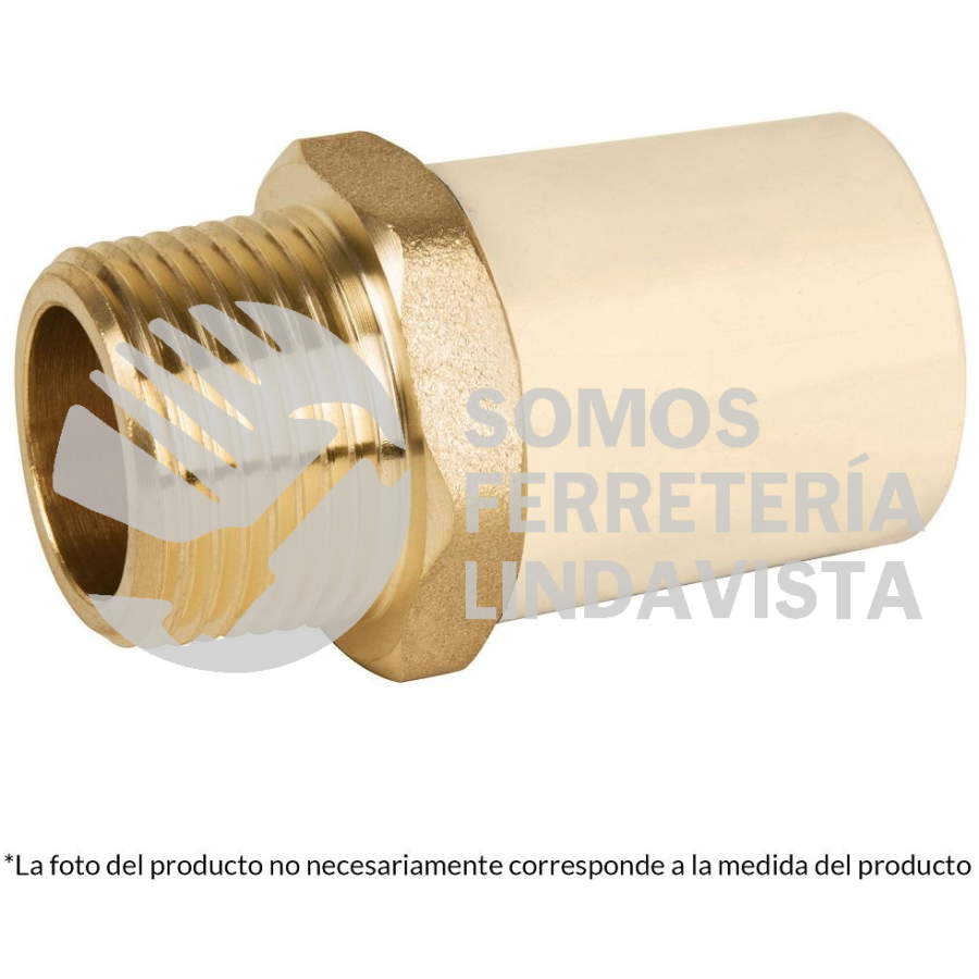 45106 CPVC-653 ADAPTADOR MACHO DE CPVC 1" CON INSERTO METALICO FOSET - Ferreteria Lindavista