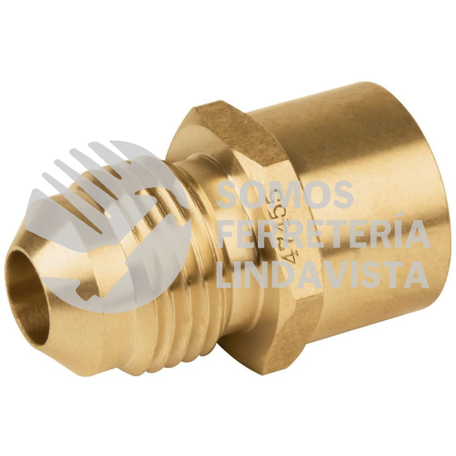 47455 CLG-646 CONECTOR FLARE SOLDABLE DE LATON 3/8" X 1/2" FOSET ...