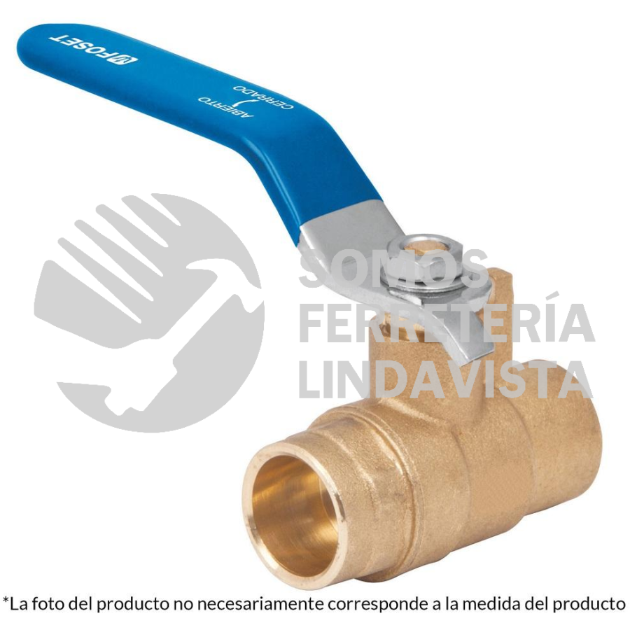 49007 ESSO-3/4 VALVULA DE ESFERA DE LATON SOLDABLE 3/4" FOSET ...