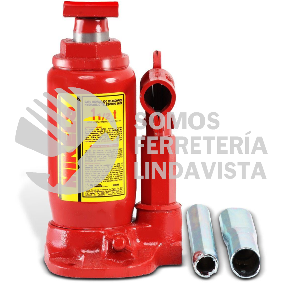 GHT-1.5 GATO HIDRAULICO TELESCOPICO DE BOTELLA 1.5 TONELADAS MIKELS ...