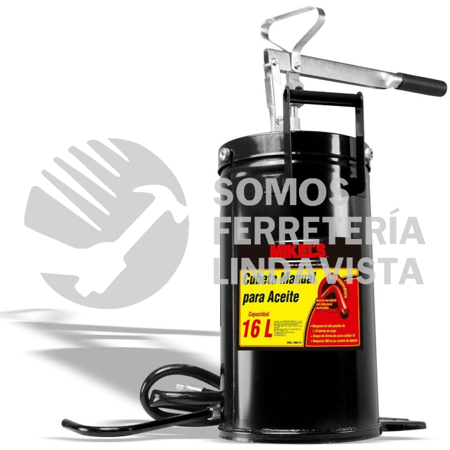 CMA-16 CUBETA MANUAL PARA ACEITE 16 LITROS MIKELS - Ferreteria Lindavista