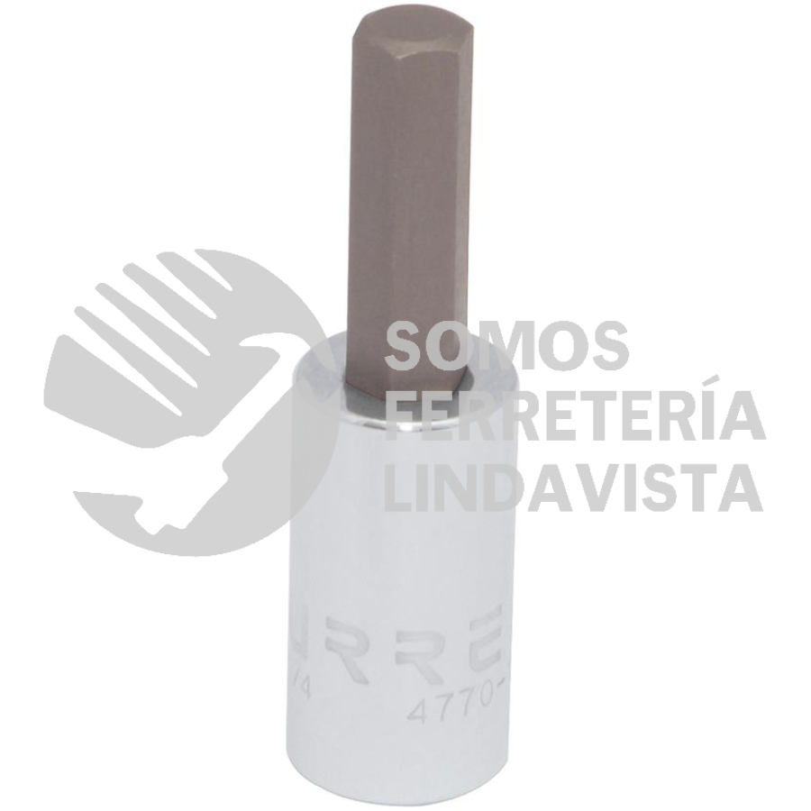 4770-3/32 DADO CON PUNTA HEXAGONAL CUADRO DE 1/4", EN PULGADAS, 3/32" URREA - Ferreteria Lindavista