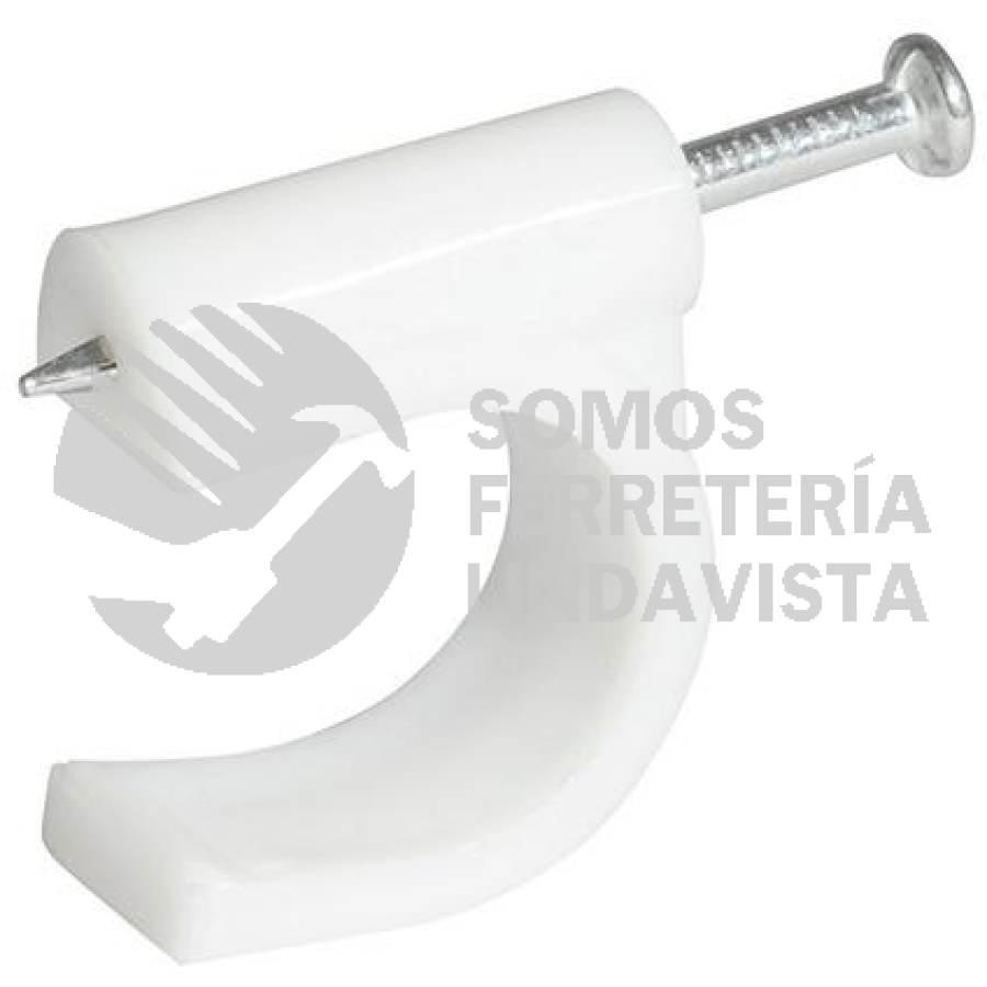 GRAC12 GRAPA PARA CABLE COAXIAL 12 MM, COLOR BLANCO, 20 PIEZAS SURTEK ...