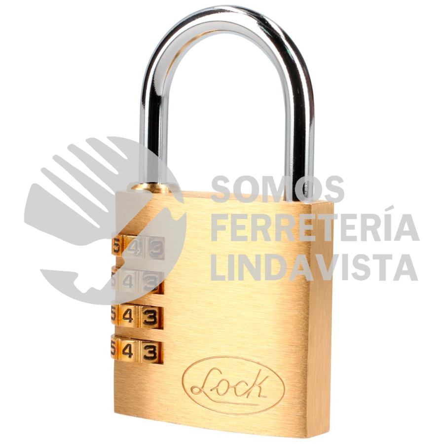 12CA CANDADO DE COMBINACION PROGRAMABLE PARA MALETA, LATON, 40 MM LOCK - Ferreteria Lindavista
