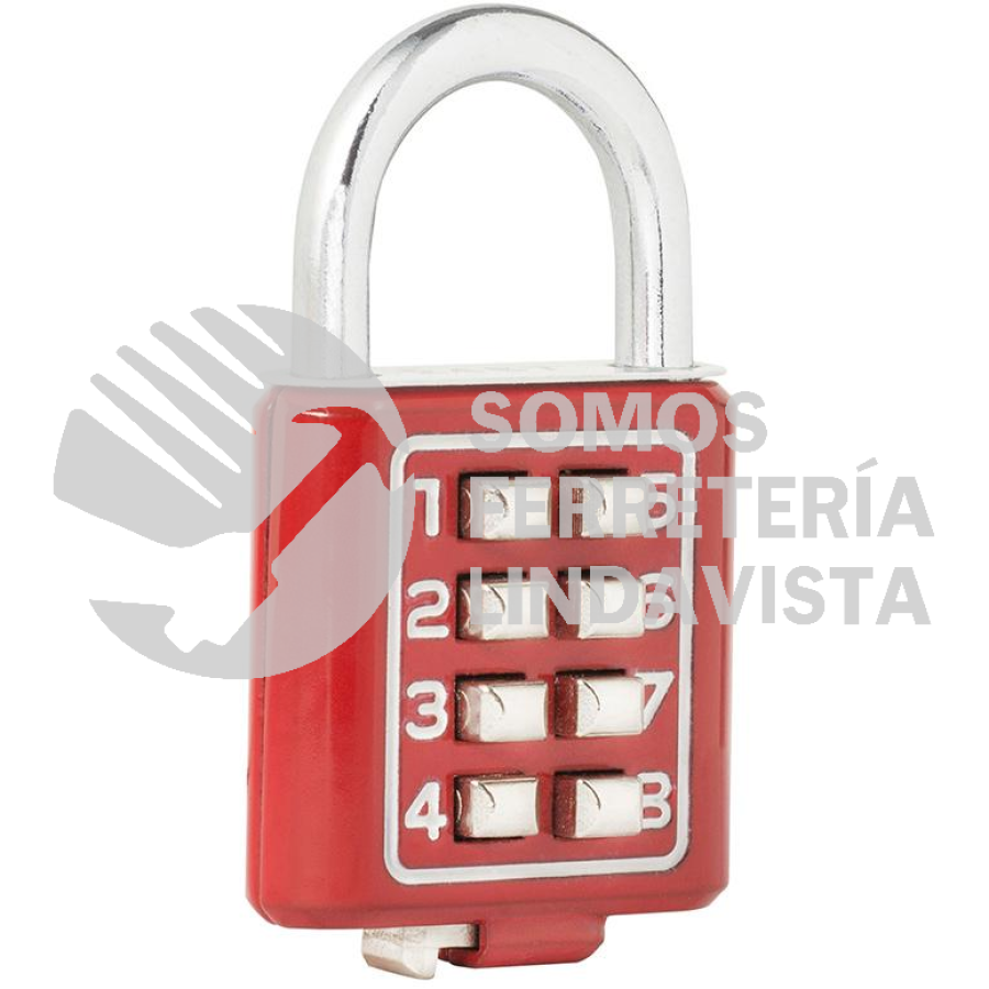 C27R35 CANDADO DE COMBINACION DIGITAL, ROJO, 35 MM LOCK - Ferreteria ...