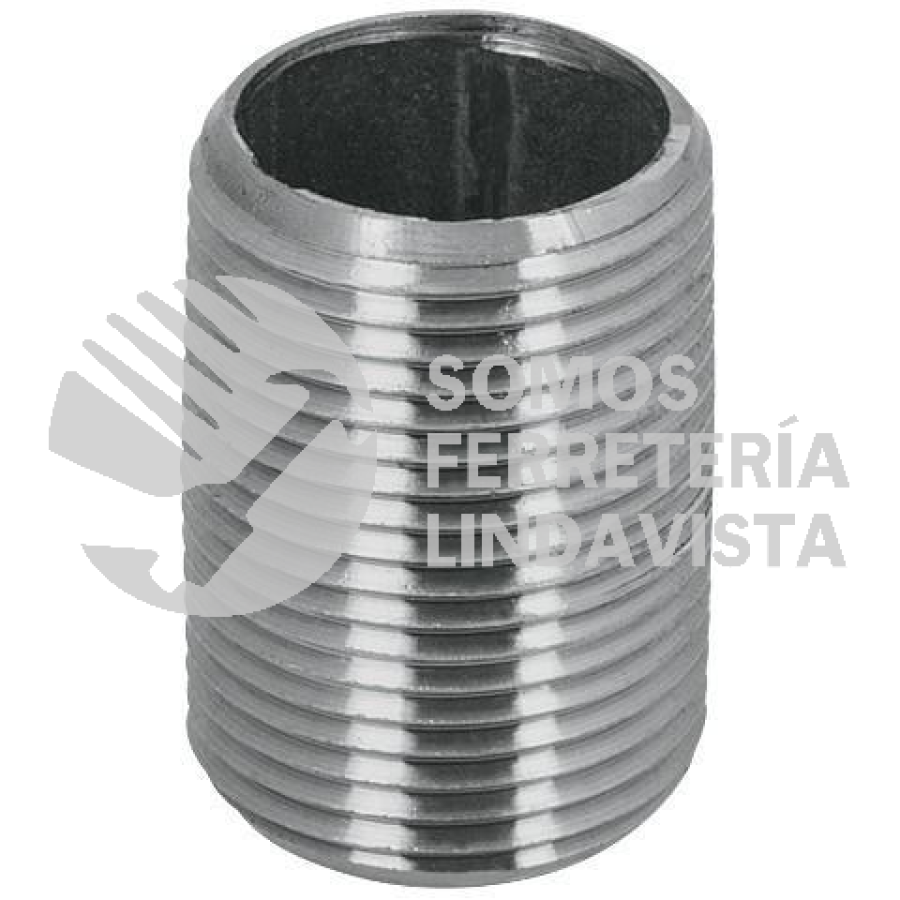 D03I NIPLE GALVANIZADO 1/2" CUERDA CORRIDA CIFUNSA - Ferreteria Lindavista