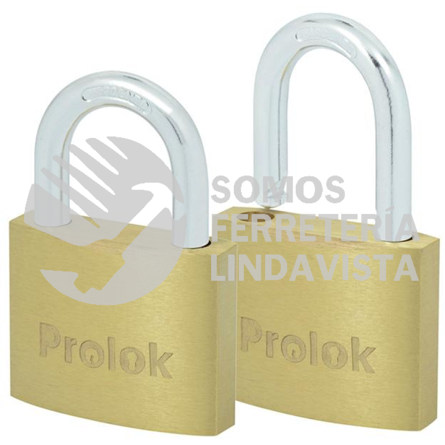 10CAP JUEGO DE 2 CANDADOS DE LATON CORTOS 40 MM, LLAVE ESTANDAR PROLOK ...