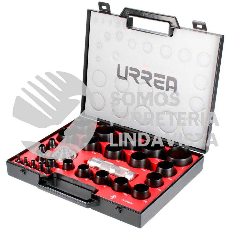 49902 JUEGO DE SACABOCADOS CON MANGO ADAPTADOR ERGONONICO DE 1/8" A 2 ...