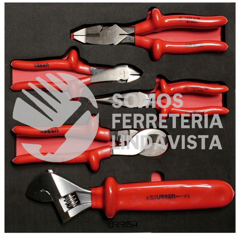 CH220 JUEGO DE 5 PINZAS Y LLAVE AJUSTABLE 1000 V URREA - Ferreteria ...