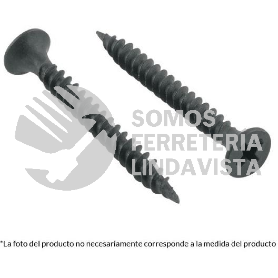 PCM08025 PIJA MULTIUSOS CABEZA PHILLIPS NEGRA # 8 X 1" TOLEDO - Ferreteria Lindavista