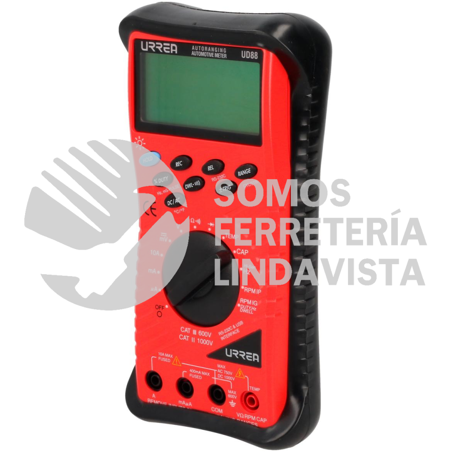 UD88 MULTIMETRO DIGITAL AUTOMOTRIZ AUTORANGO URREA - Ferreteria Lindavista