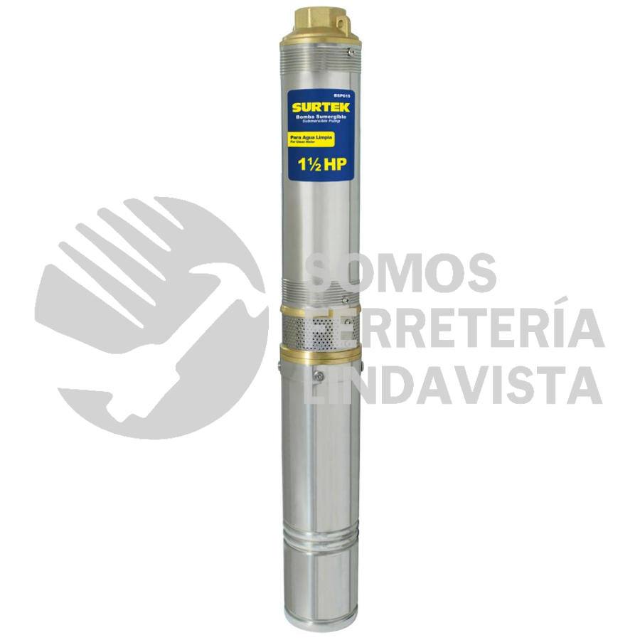 BSP615 BOMBA SUMERGIBLE PARA POZOS PROFUNDOS 1-1/2 HP 127 V SURTEK - Ferreteria Lindavista