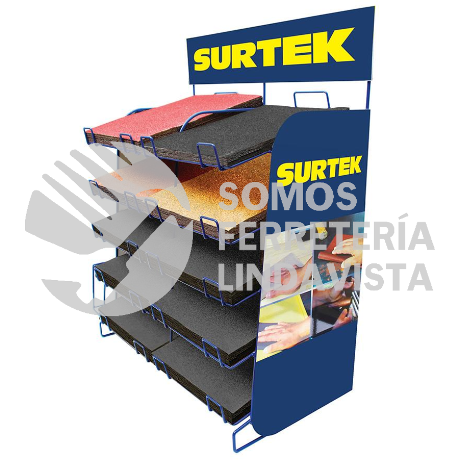 RLIJAC RACK EXHIBIDOR CON LIJAS, 527 PIEZAS SURTEK - Ferreteria Lindavista