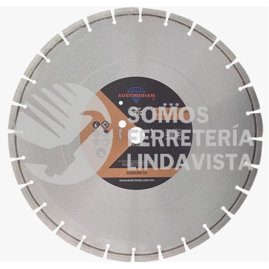2210 DISCO DE DIAMANTE NARANJA SEGMENTADO CORTE DE CONCRETO CURADO (16 ...