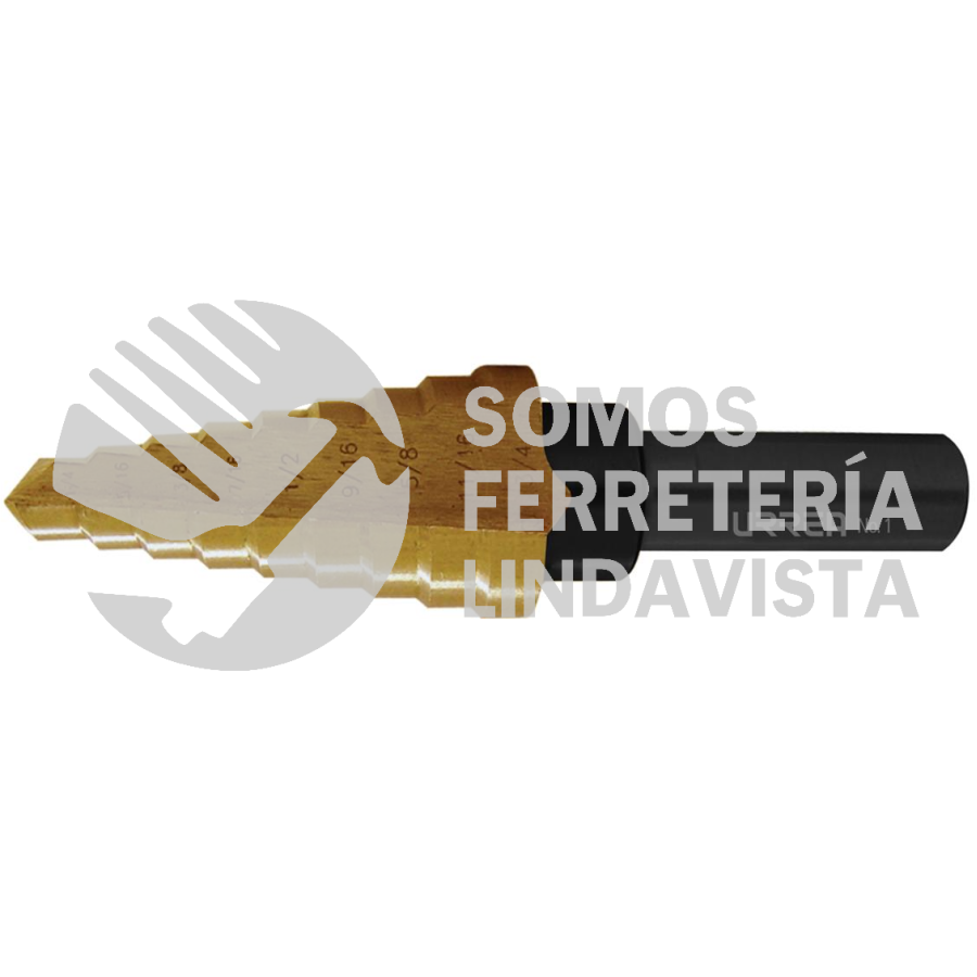 BME3 BROCA ESCALONADA #3, 3/16" A 7/8" ZANCO 3 PLANOS URREA ...