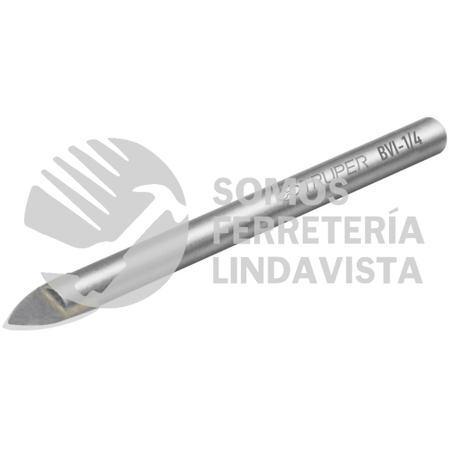 11702 BVI-1/4 BROCA PARA VIDRIO Y AZULEJO DE 1/4" TRUPER - Ferreteria ...