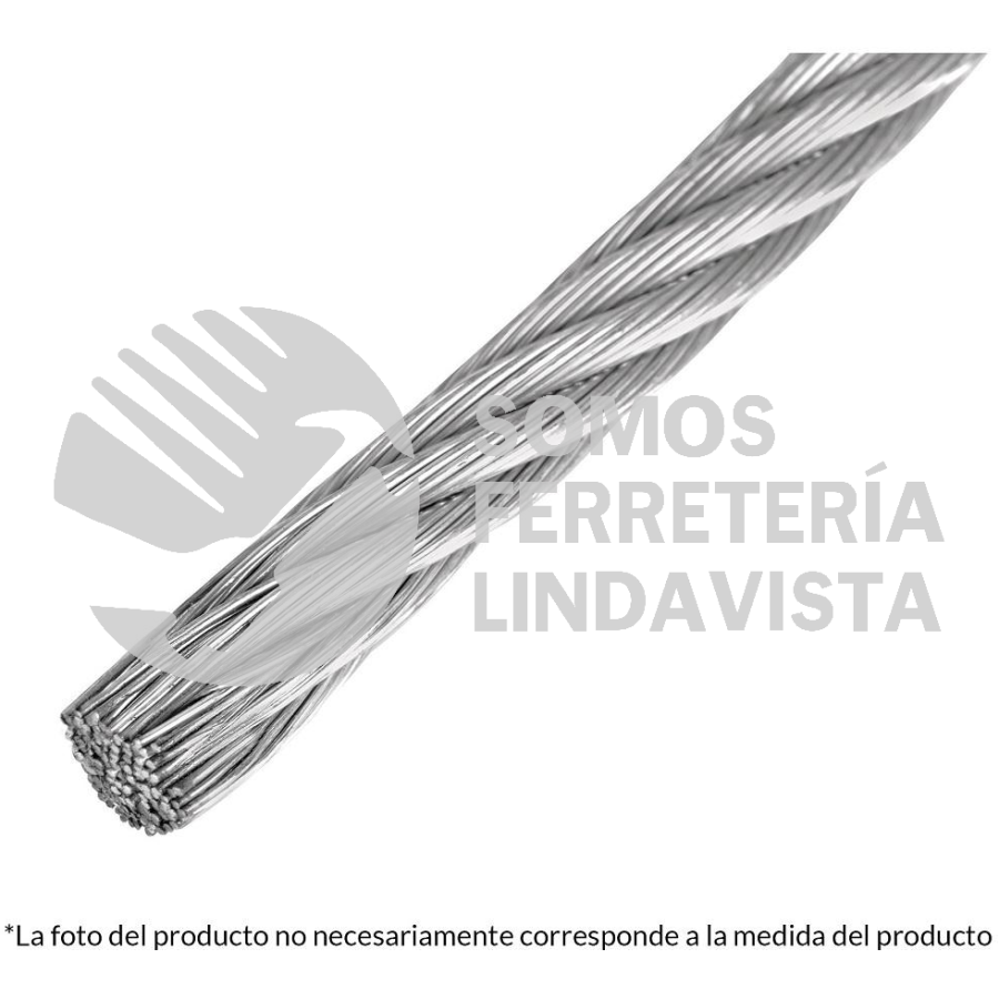 48814 CAB-3/8R METRO DE CABLE RIGIDO 3/8" DE ACERO 7X7 HILOS 75 M FIERO - Ferreteria Lindavista
