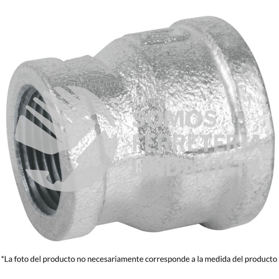 48764 CG-297 REDUCCION CAMPANA ACERO GALVANIZADO 1-1/2" X 1/2" FOSET - Ferreteria Lindavista