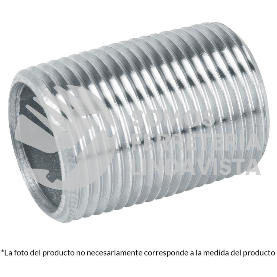 48790 CG-475 NIPLE DE ACERO GALVANIZADO 1-1/2" CUERDA CORRIDA FOSET - Ferreteria Lindavista