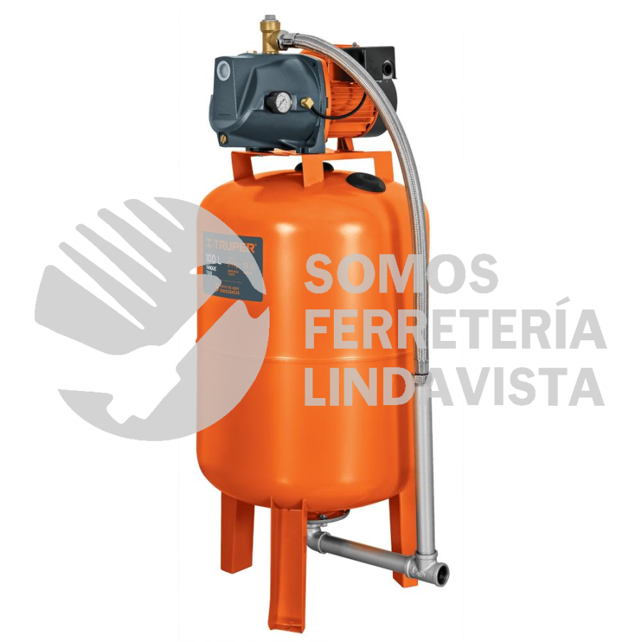 12255 HIDR-1X100 BOMBA HIDRONEUMATICA 1 HP 100 LITROS TRUPER - Ferreteria Lindavista