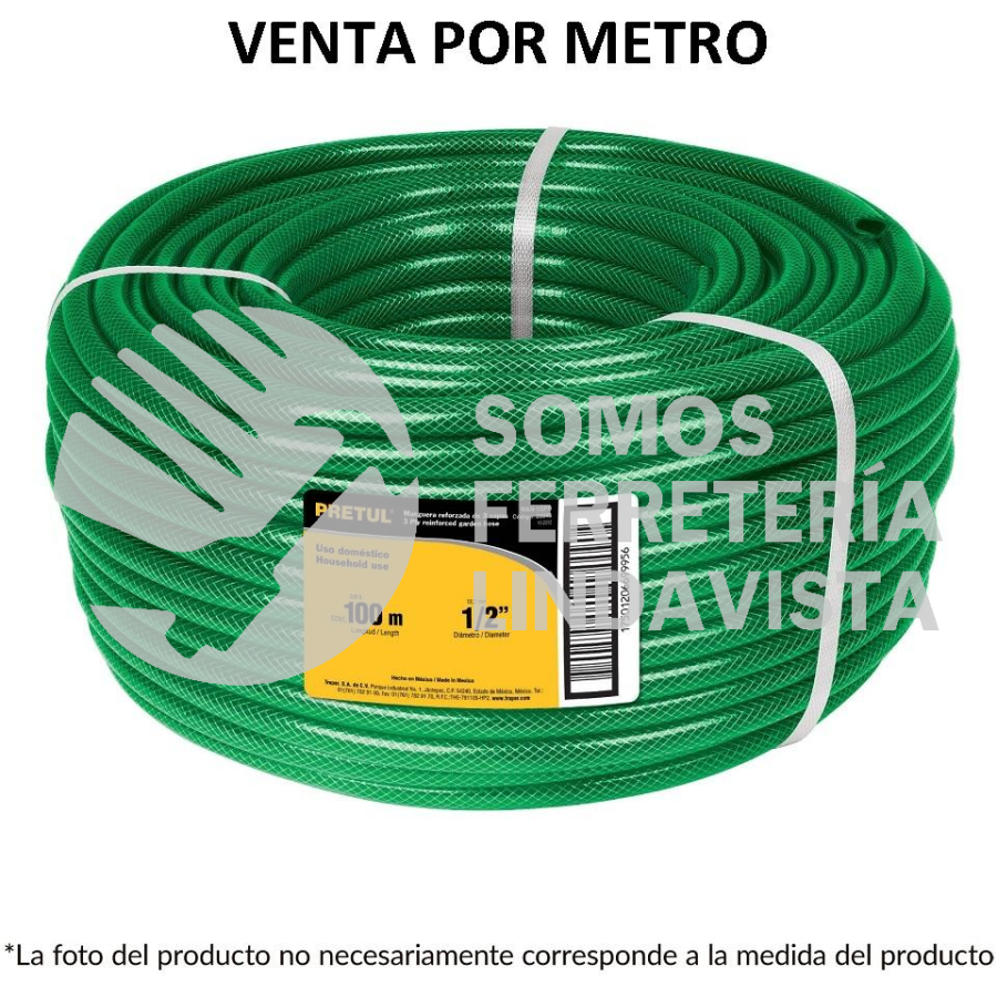 20601 MAN-1PR METRO DE MANGUERA 1" 3 CAPAS EN ROLLO DE 50 M PRETUL ...