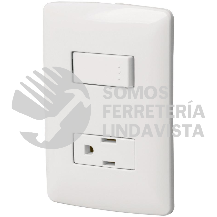 46455 PA-APCO-IB PLACA ARMADA CONTACTO E INTERRUPTOR BLANCO LINEA ...