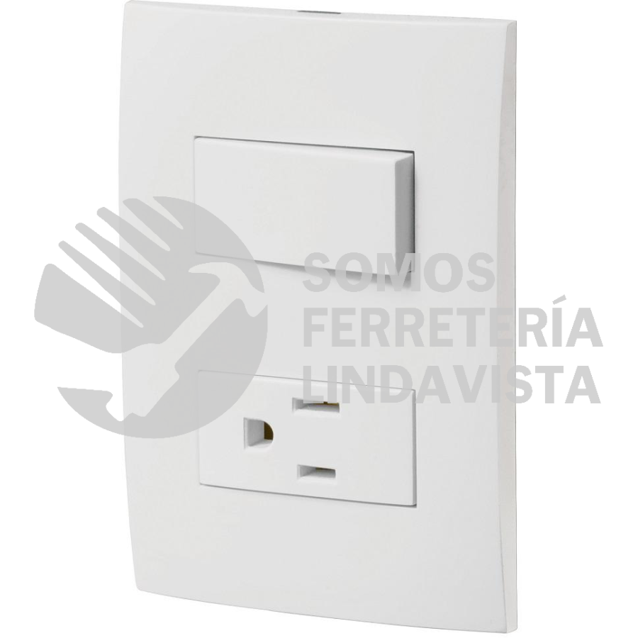 46487 PA-APCO-OB PLACA ARMADA CONTACTO E INTERRUPTOR LINEA OSLO BLANCO ...
